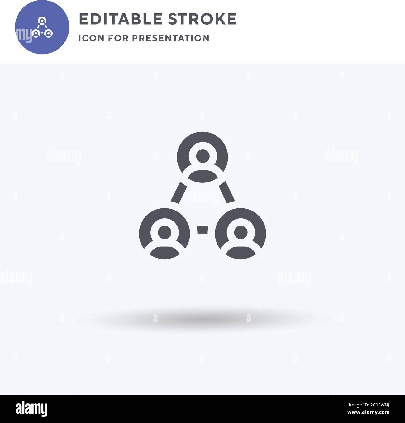 Networking icon vector, filled flat sign, solid pictogram isolated on ...