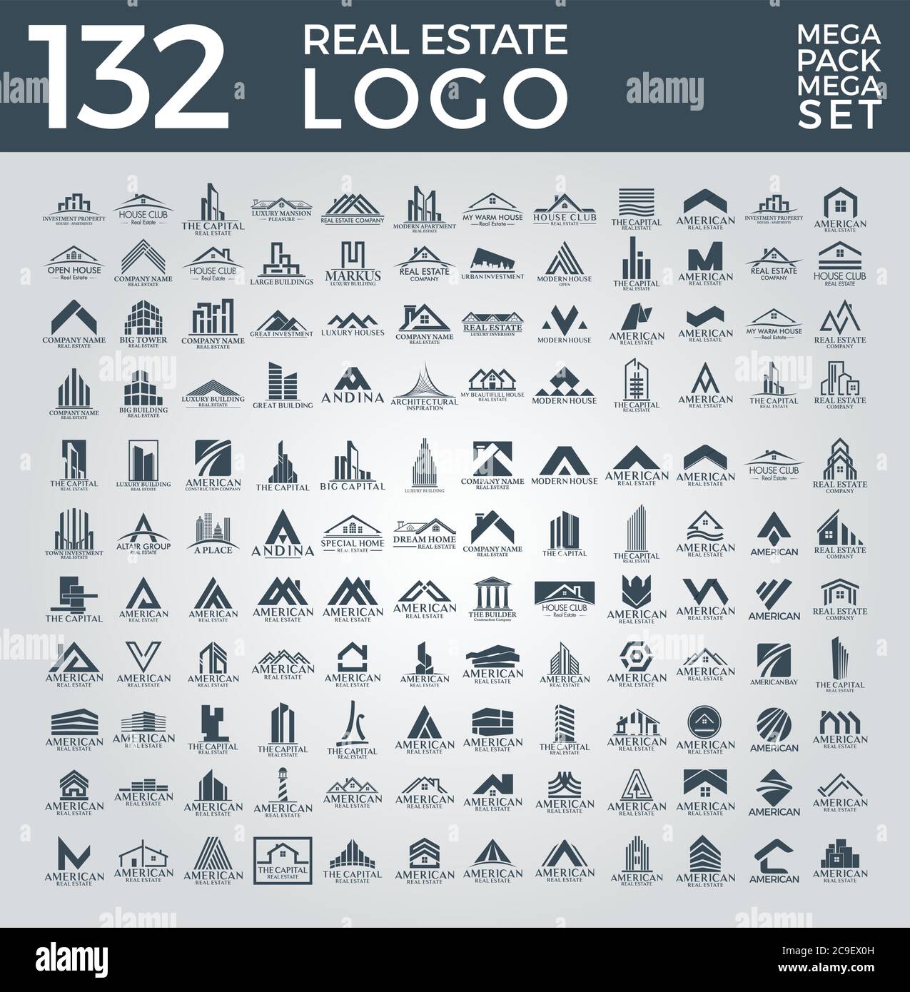 Mega real estate logo Stock Vector Images - Alamy