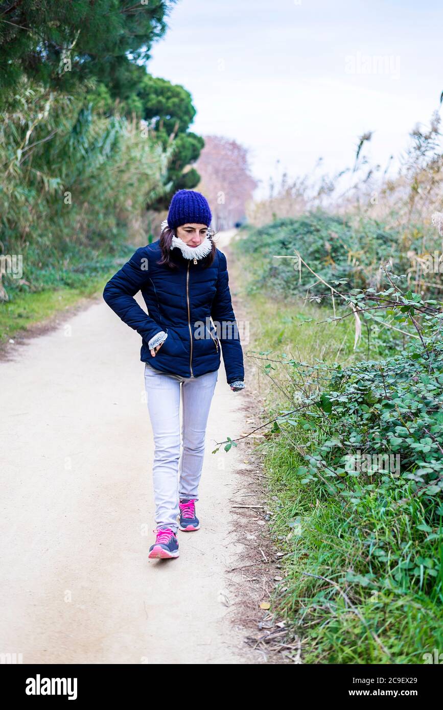 Cap walking forest path hi-res stock photography and images - Alamy