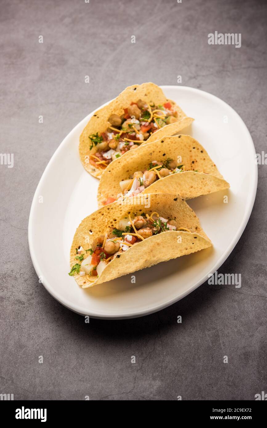 Masala Papad Tacos is an Indian appetizer recipe made in the style of ...
