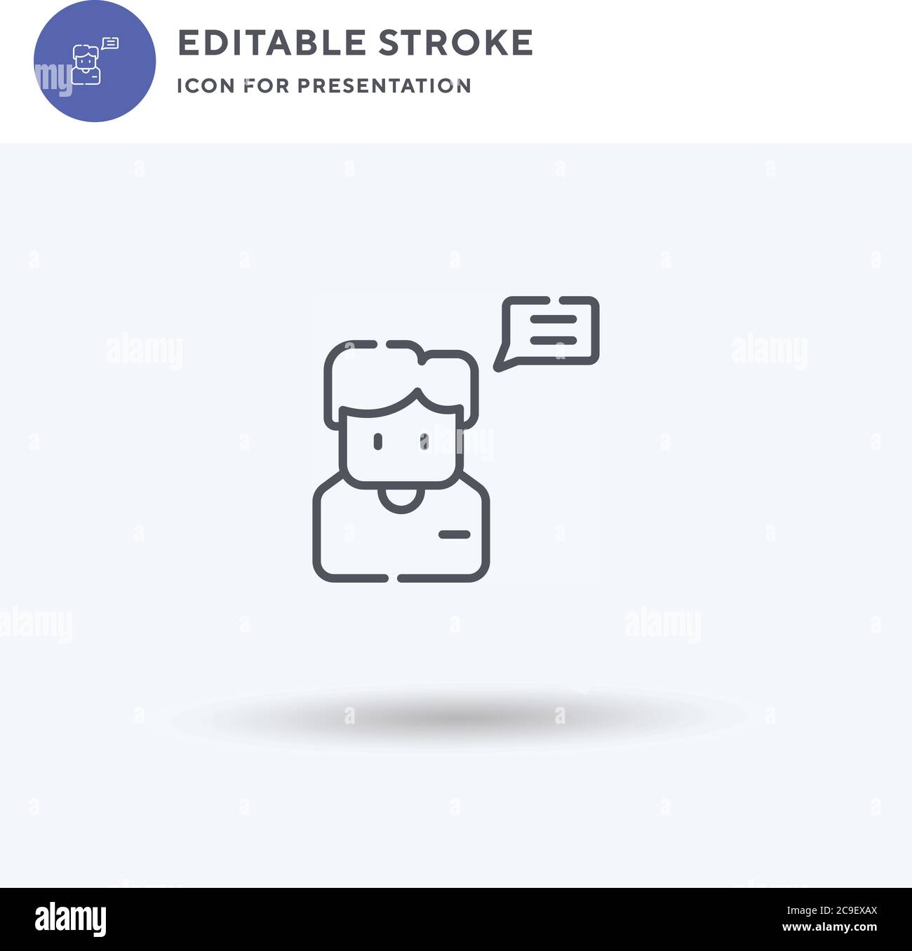 Talking icon vector, filled flat sign, solid pictogram isolated on ...