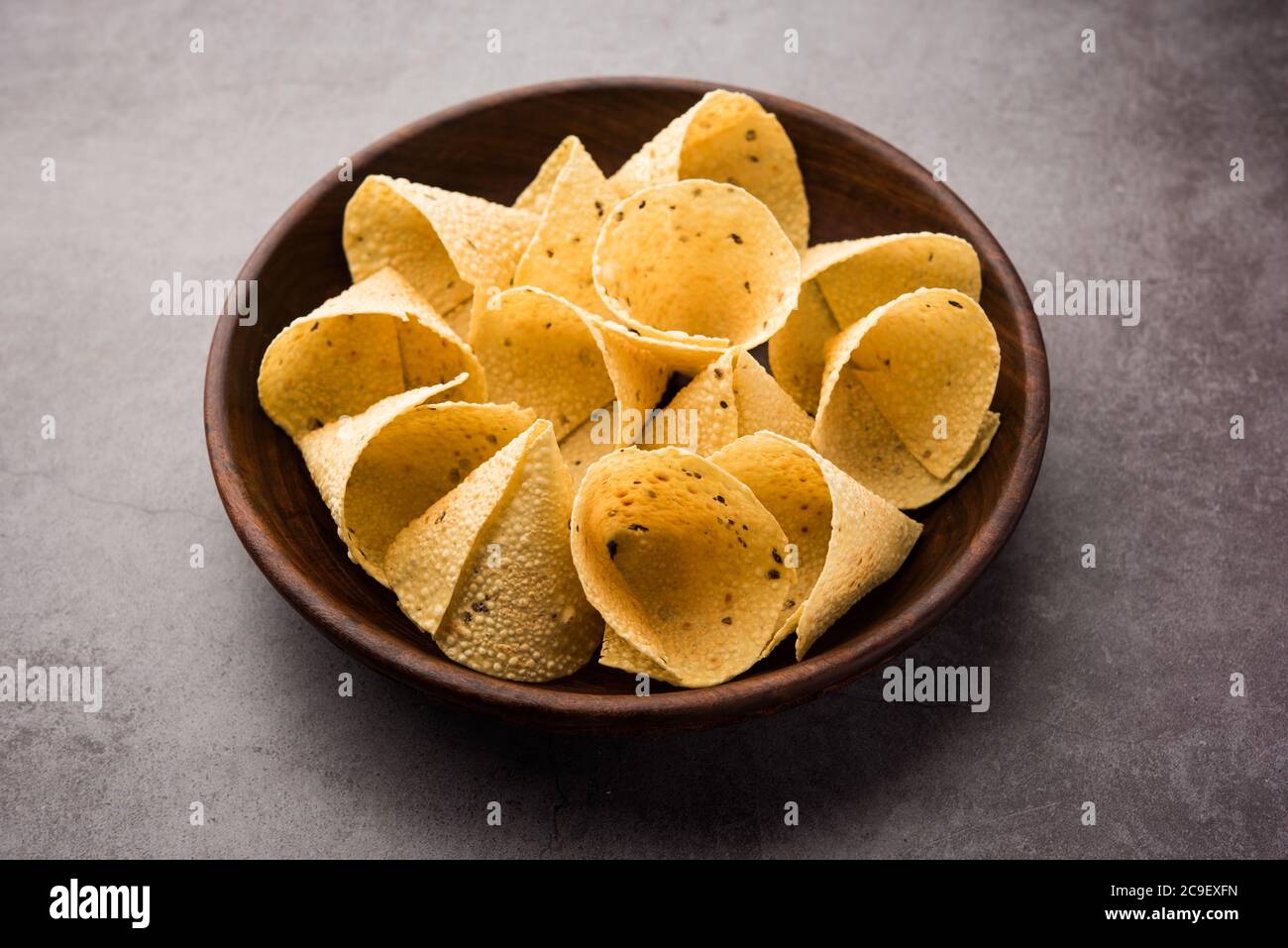 Capad Cones or Papadum in Cone shape, Traditional indian side dish ...