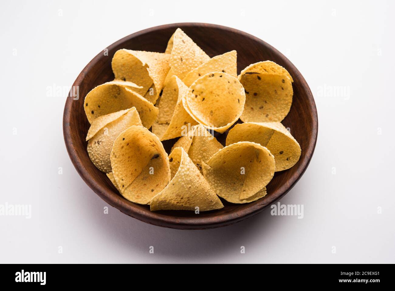 Capad Cones or Papadum in Cone shape, Traditional indian side dish ...
