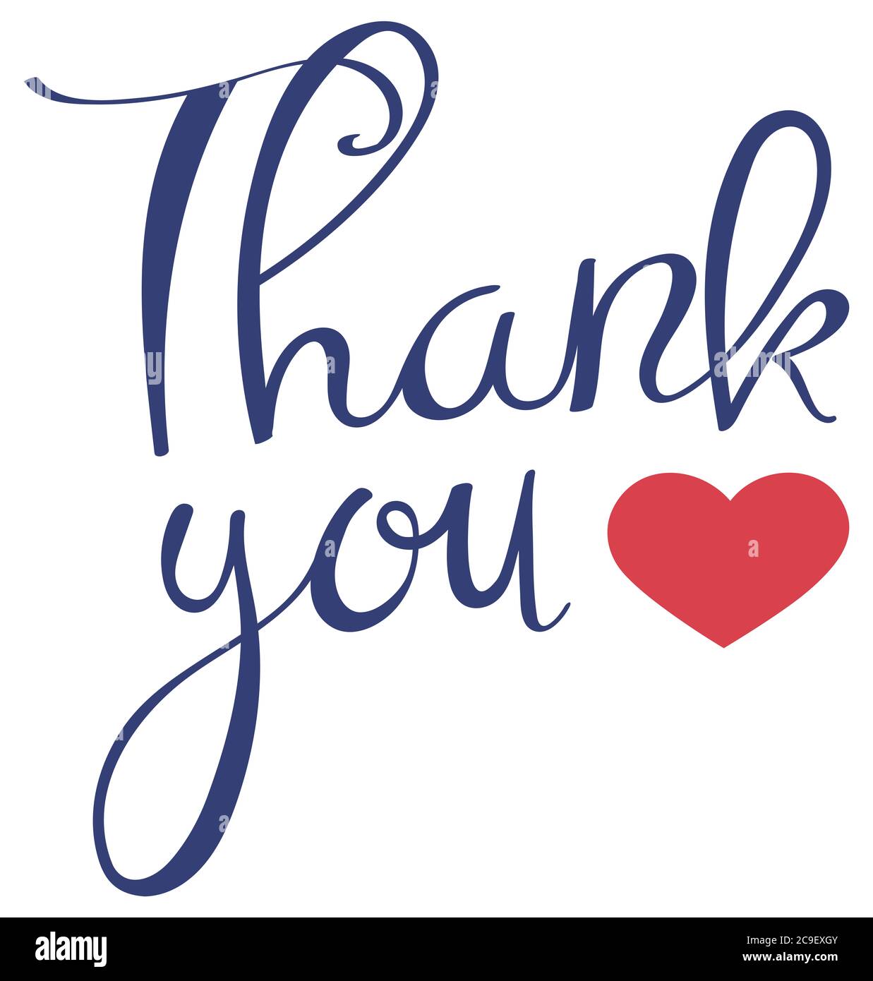 Thank you lettering Cut Out Stock Images & Pictures - Alamy