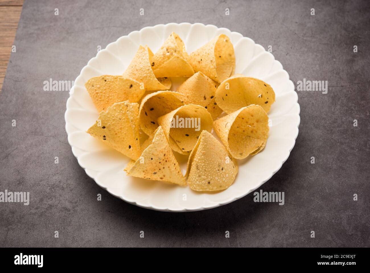 Capad Cones or Papadum in Cone shape, Traditional indian side dish ...