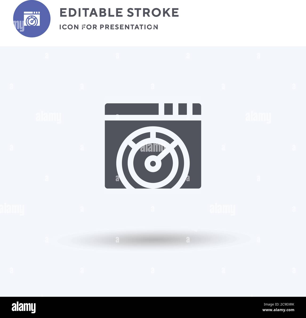 Speed icon vector, filled flat sign, solid pictogram isolated on white ...