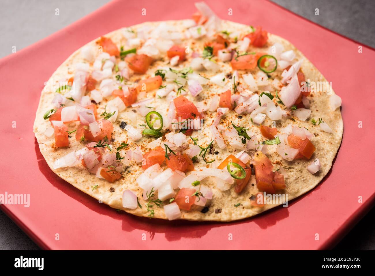 Masala Papad or papadum is a delicious Indian snack made using roasted ...