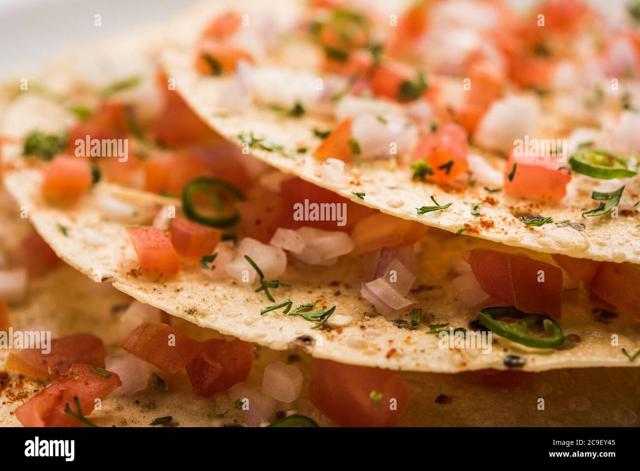 Masala Papad or papadum is a delicious Indian snack made using roasted ...