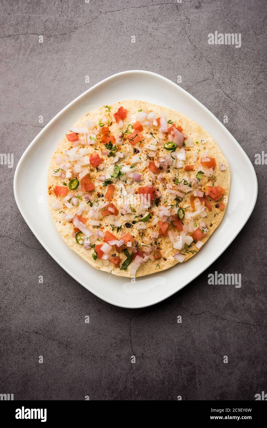 Masala Papad or papadum is a delicious Indian snack made using roasted ...