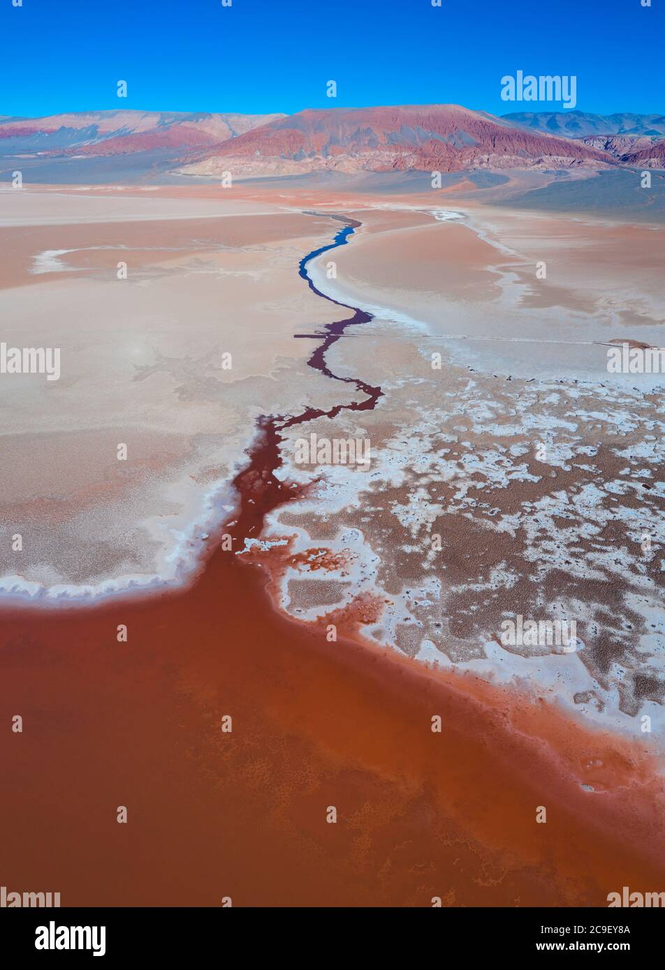 Patterns, Aerial View, Laguna Carachi Pampa, El Peñón village, La Puna ...