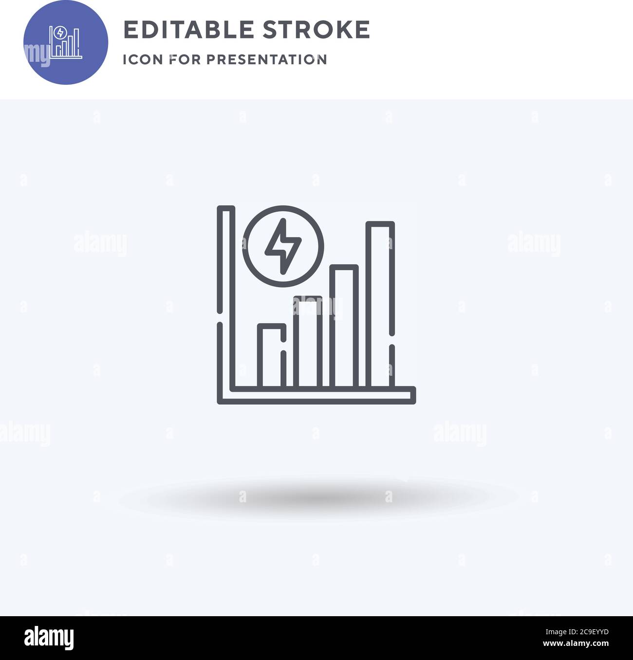 Energy icon vector, filled flat sign, solid pictogram isolated on white ...