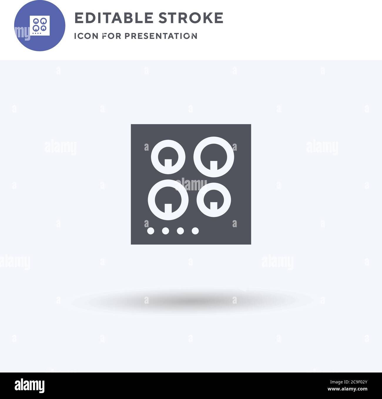 Hob icon vector, filled flat sign, solid pictogram isolated on white ...