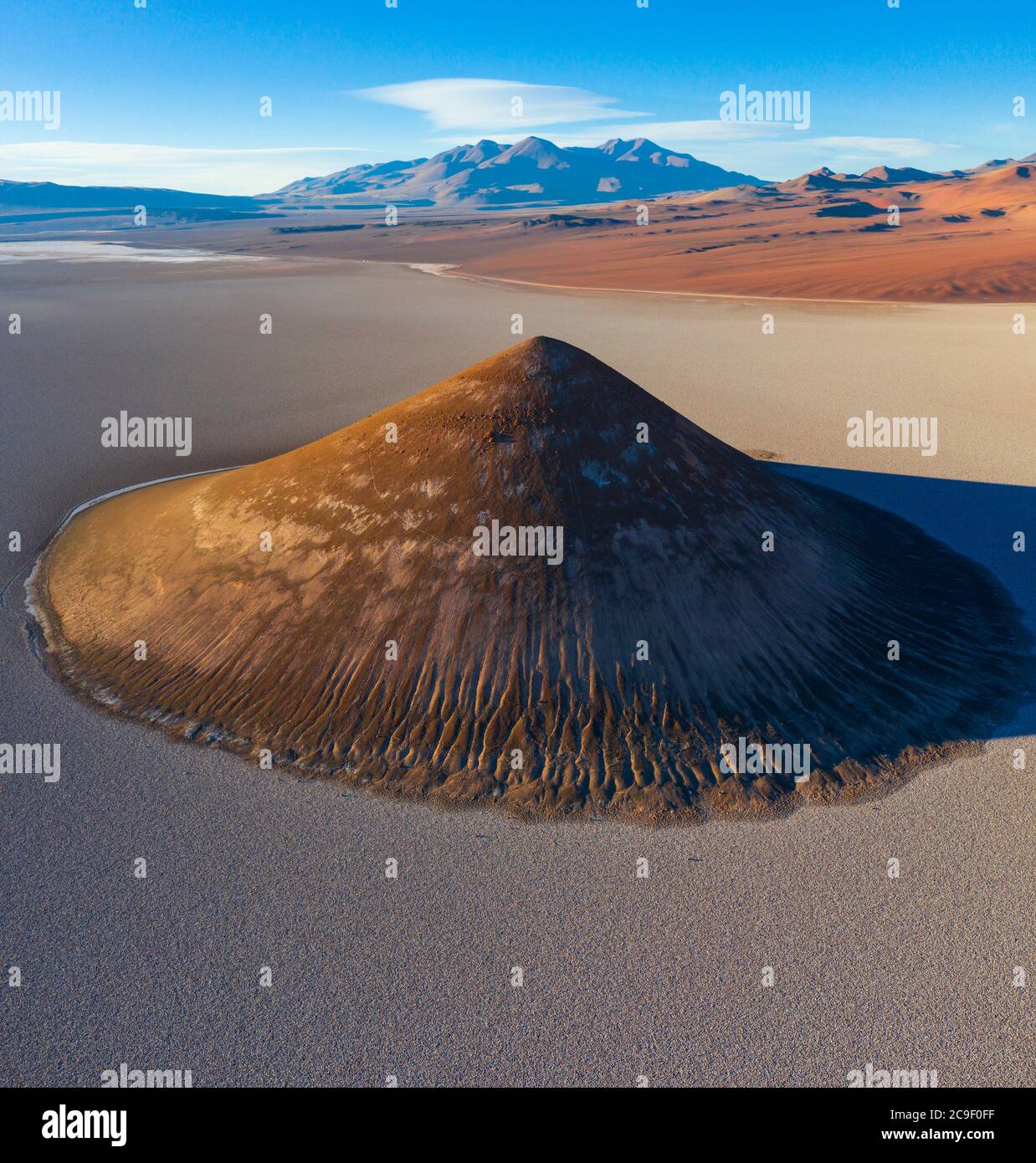 Cono de Arita, Salar de Arizaro, Aerial View, Salta, La Puna, Argentina ...