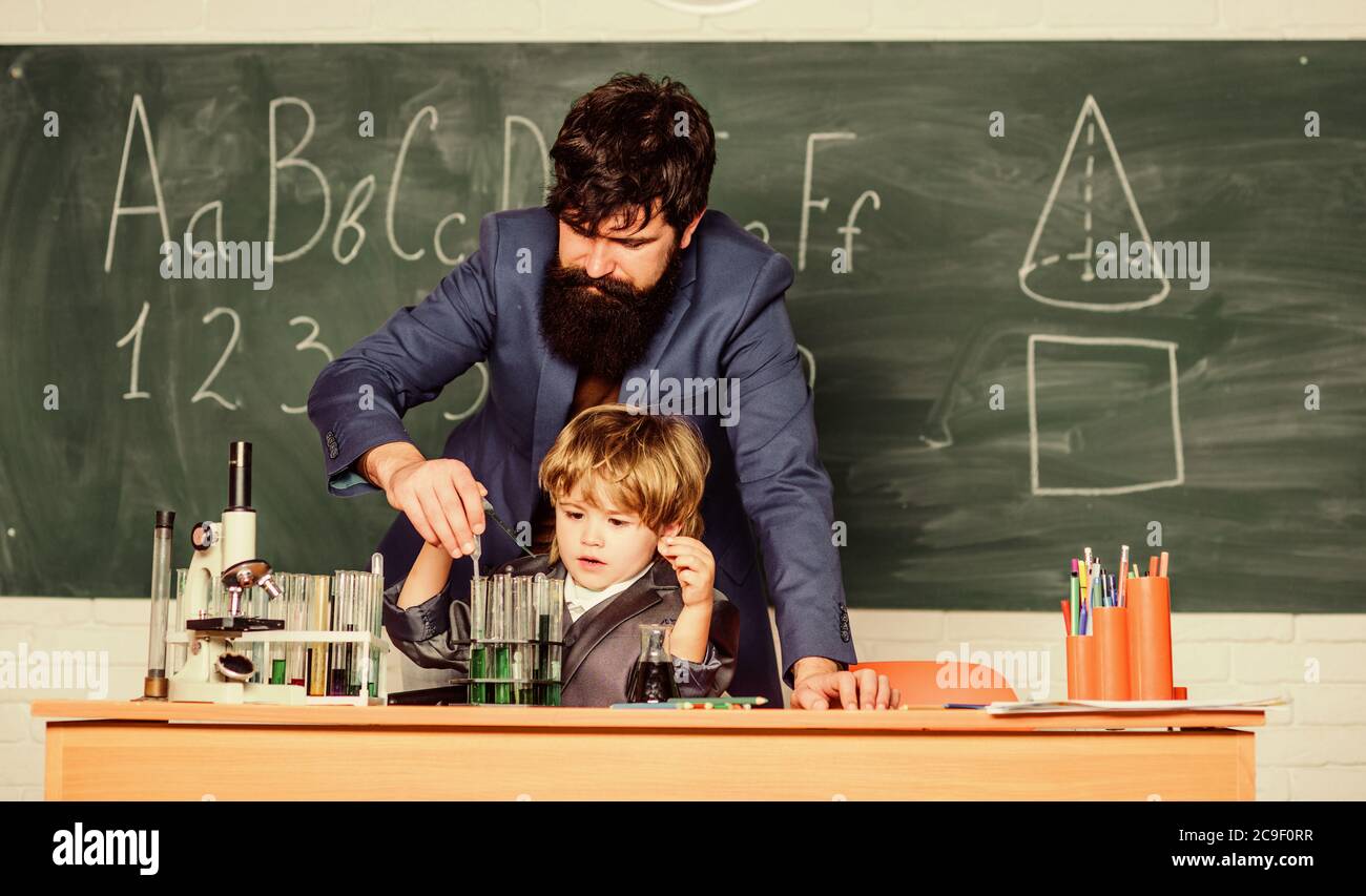 son and father at school. Wisdom. Back to school. Pharmacy and ...