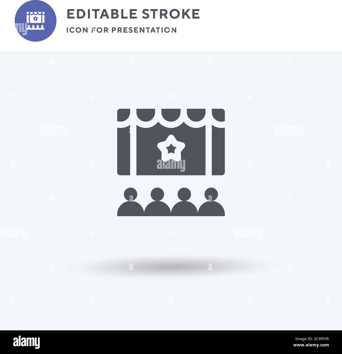 Audience icon vector, filled flat sign, solid pictogram isolated on ...