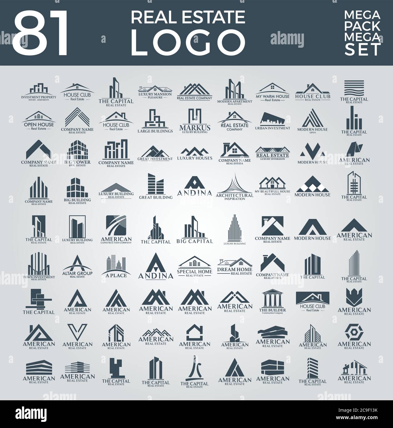 Mega Set and Big Group, Real Estate, Building and Construction Logo ...