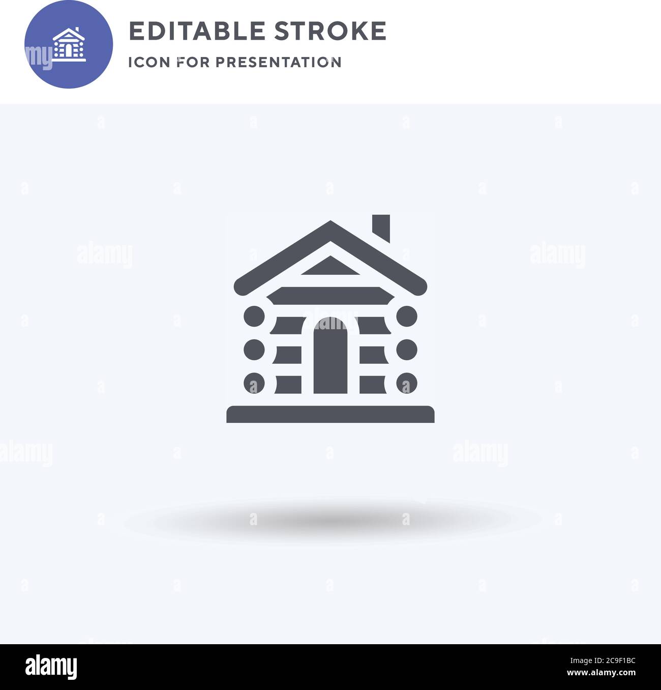 Lodge icon vector, filled flat sign, solid pictogram isolated on white ...