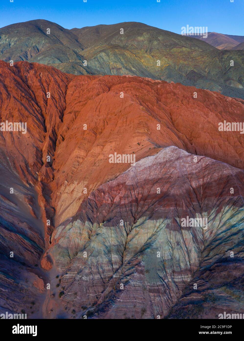 Cerro de los Siete Colores, Purmamarca, Valles y Quebradas, Aerial View ...