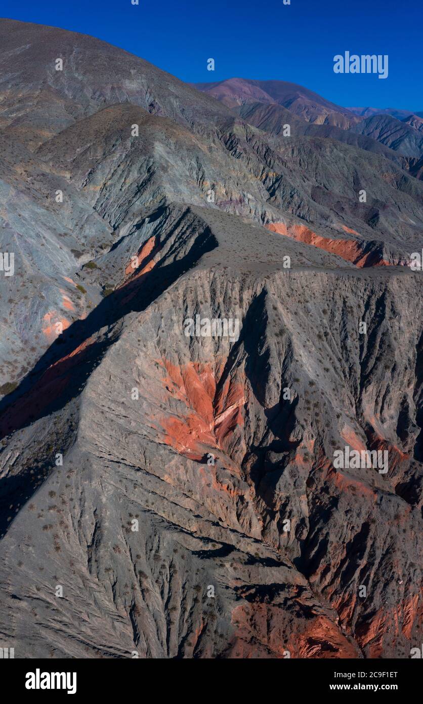 Cerro de los Siete Colores, Purmamarca, Valles y Quebradas, Aerial View ...
