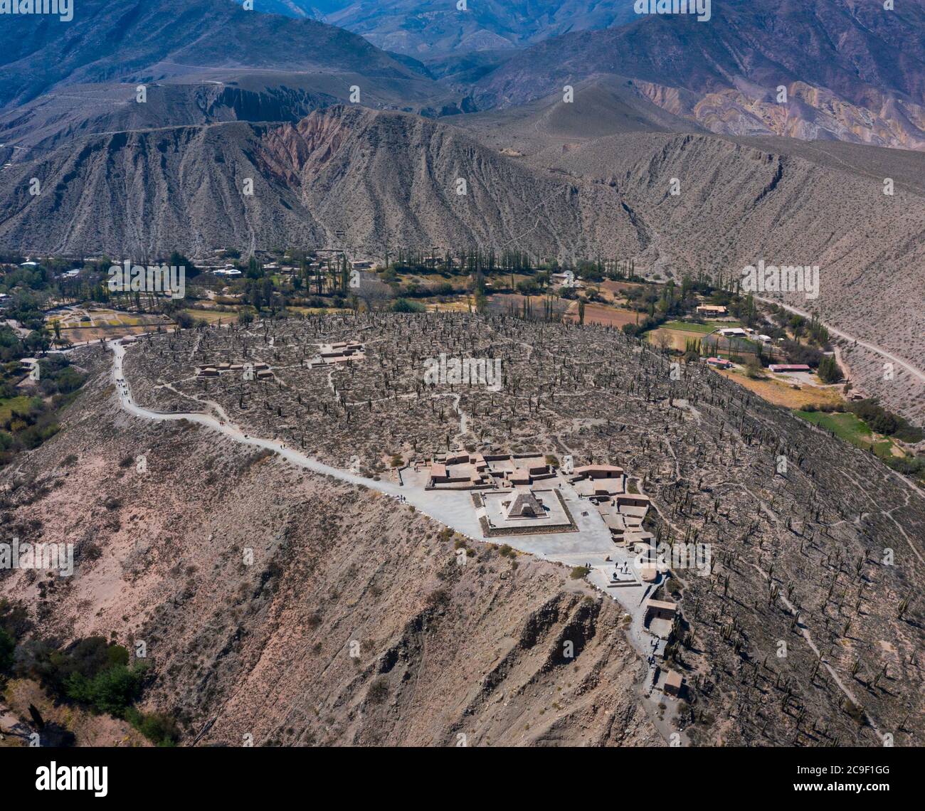 Pucara de Tilcara, Tilcara,Quebrada de Humahuaca, Jujuy, Aerial View ...