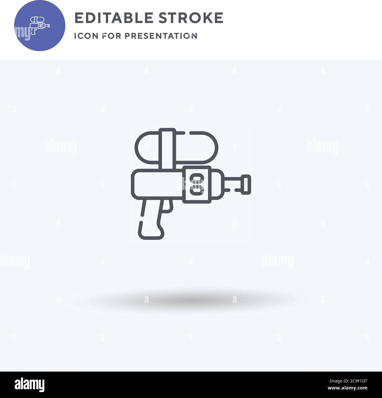 Water Gun icon vector, filled flat sign, solid pictogram isolated on ...