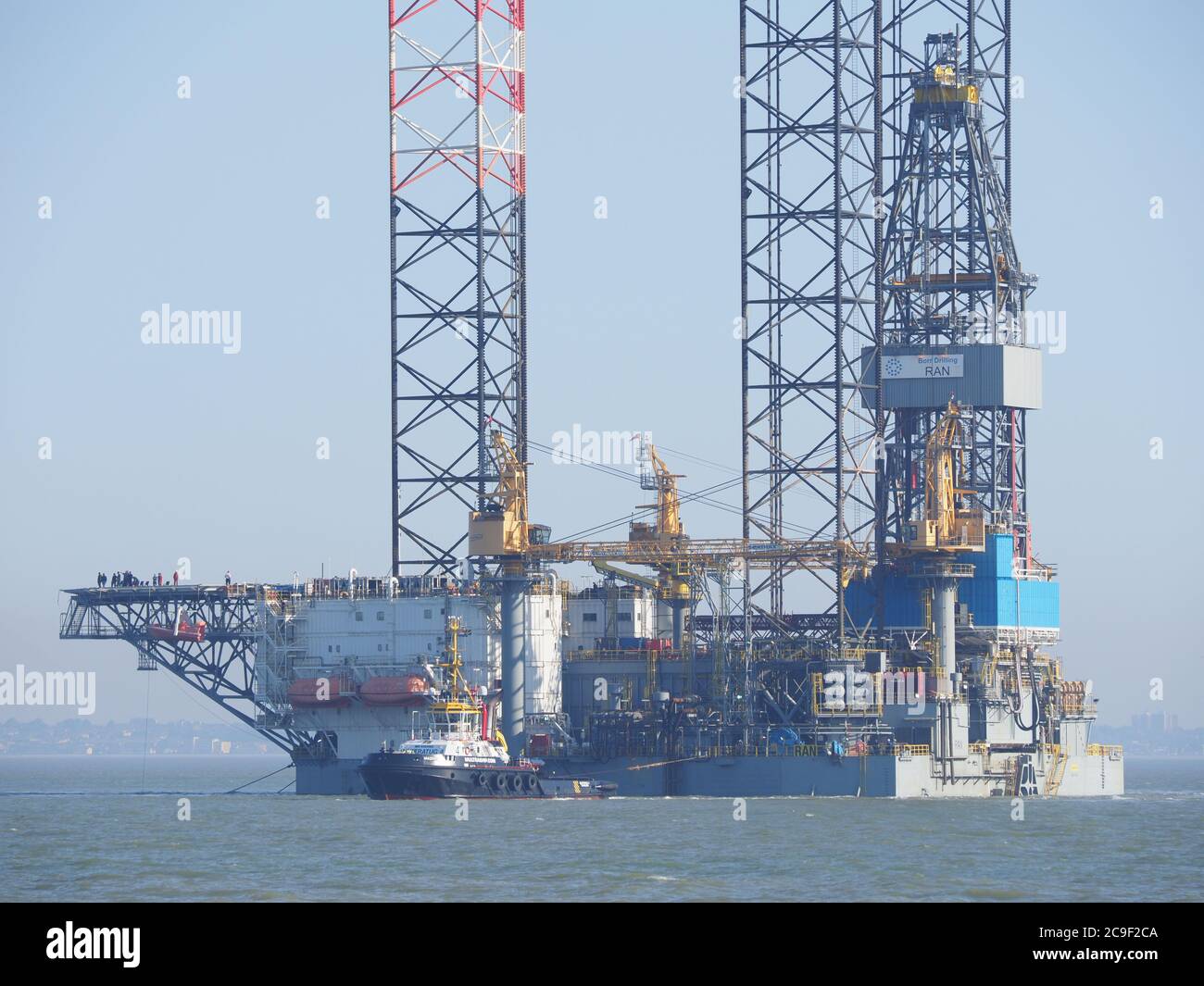 Sheerness, Kent, UK. 31st July, 2020. A second oil/gas drilling rig was ...