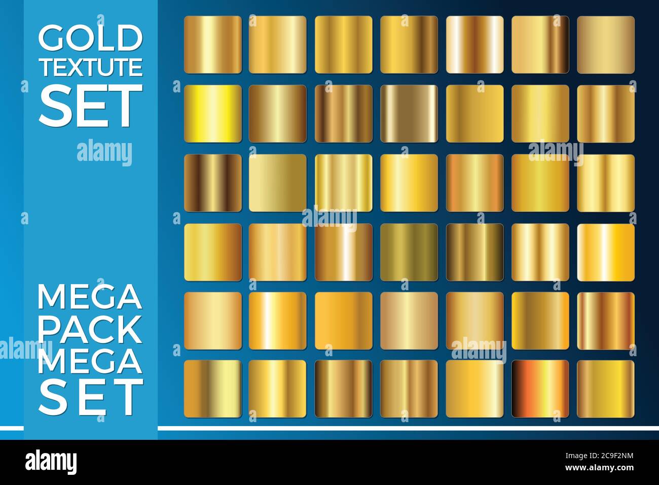 Vector Set of Gold Gradients, Golden Squares Collection, Textures Group Eps 10 Stock Vector ...