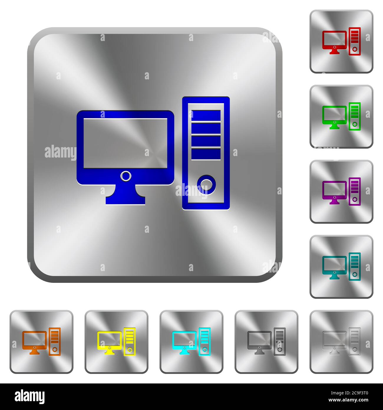 Metal operating buttons Stock Vector Images - Alamy