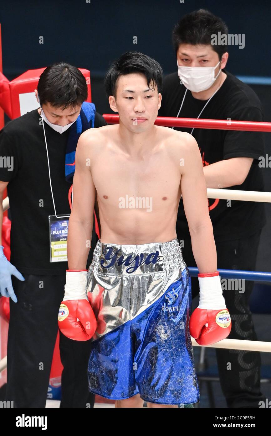 Yuya Azuma before his boxing match at Korakuen Hall on July 22, 2020 in ...