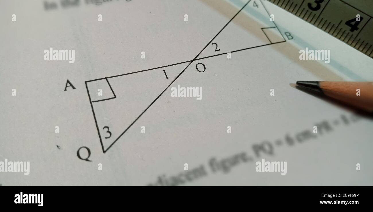 trigonometry angle maths educational text displayed on paper in english ...