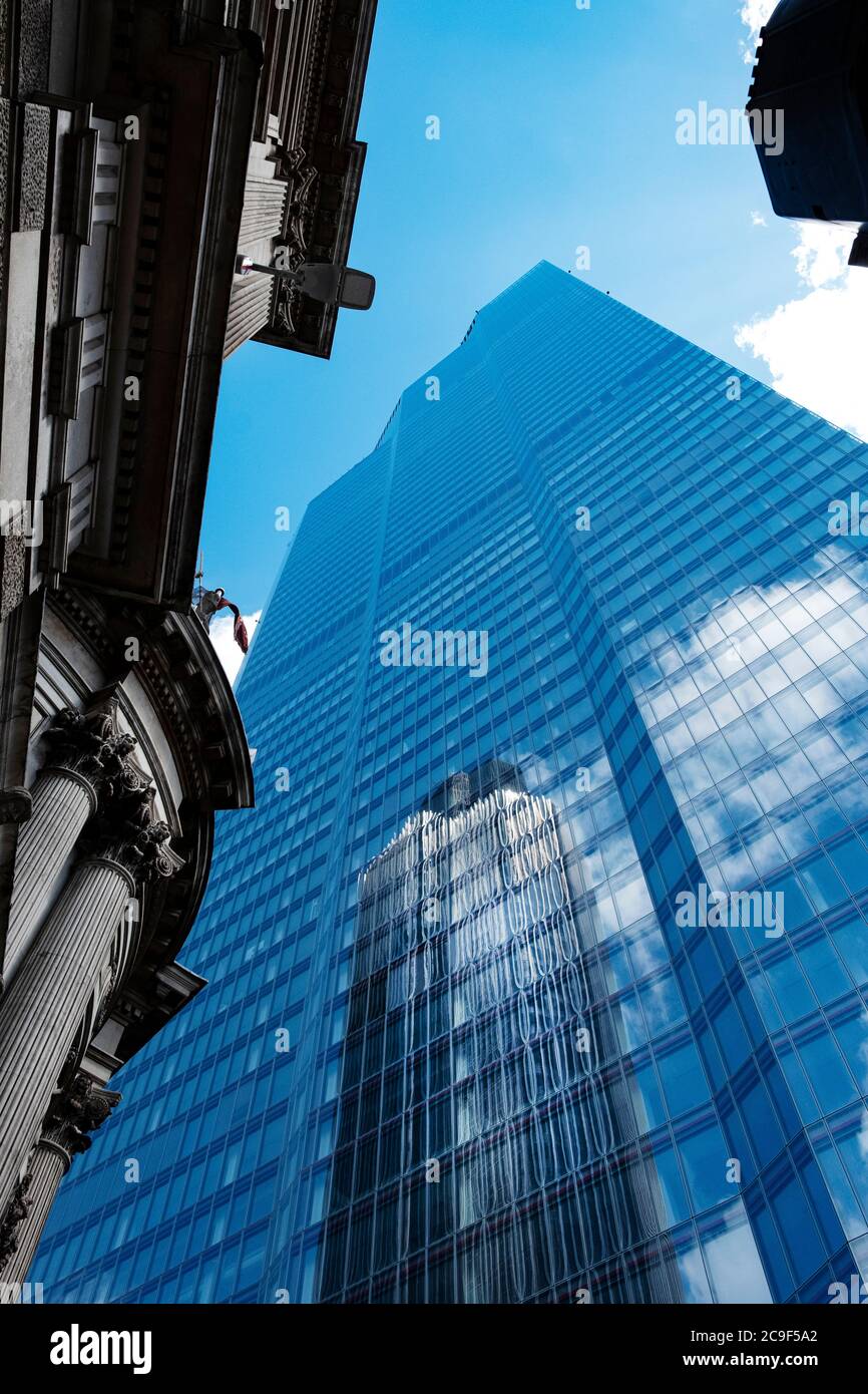 Reflection on a Building, City of London Stock Photo - Alamy