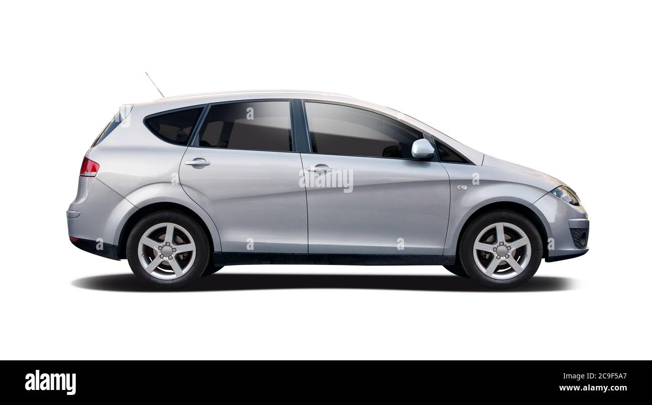 MPV car side view isolated on white Stock Photo - Alamy
