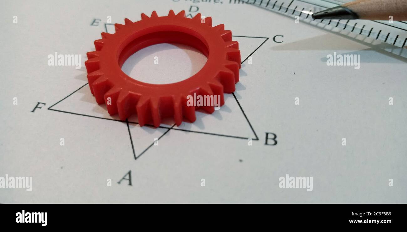 Star trigonometry maths educational text displayed on paper in english ...