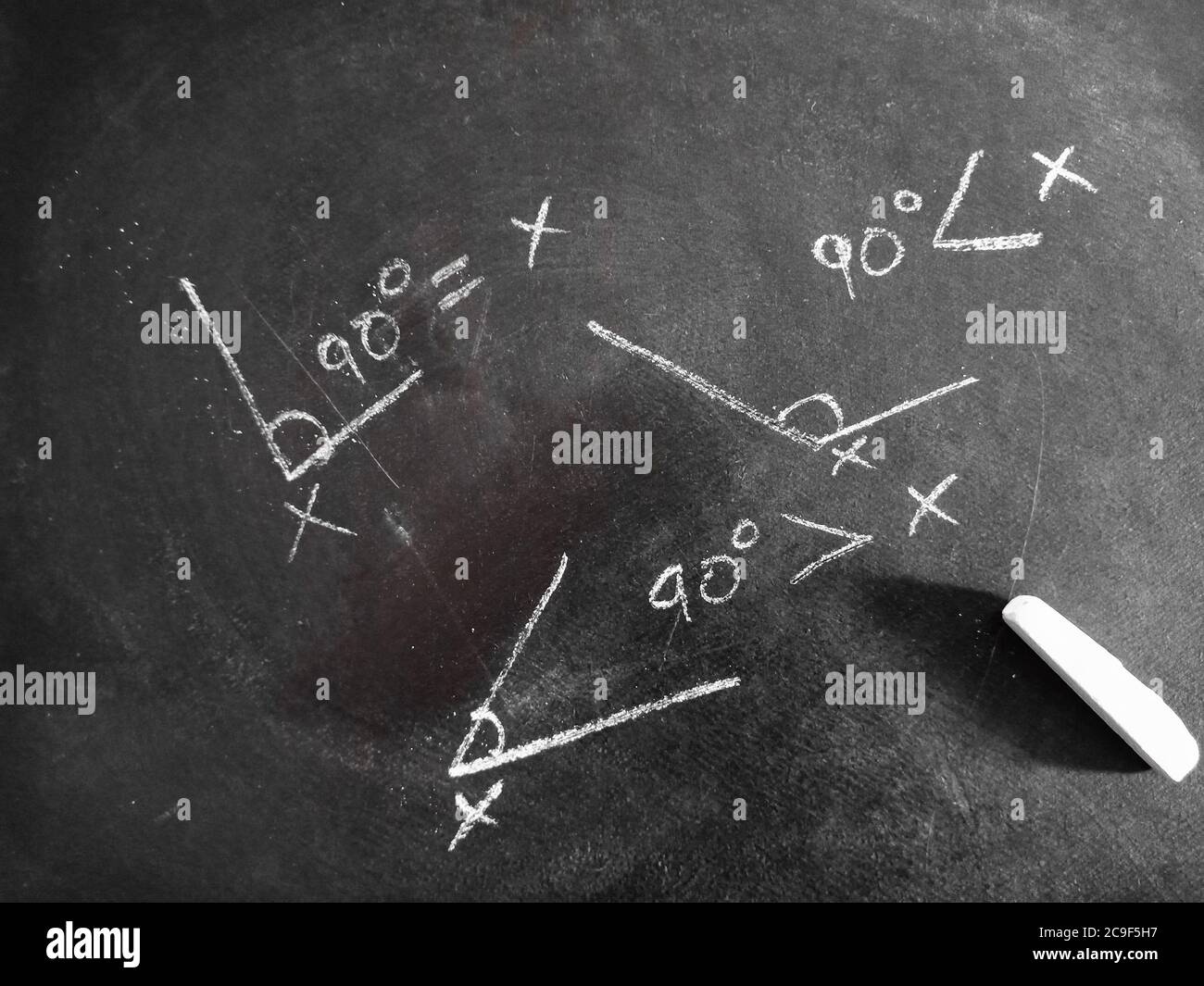 trigonometry angles maths educational text displayed on paper in ...