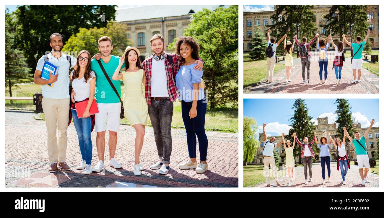 Collage students outside campus hi-res stock photography and images - Alamy