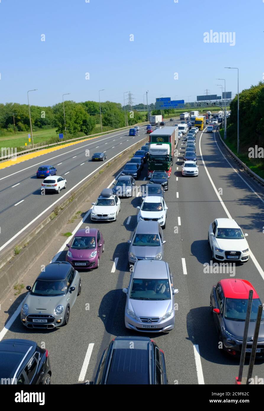 Heavy traffic on southbound m5 hi-res stock photography and images - Alamy