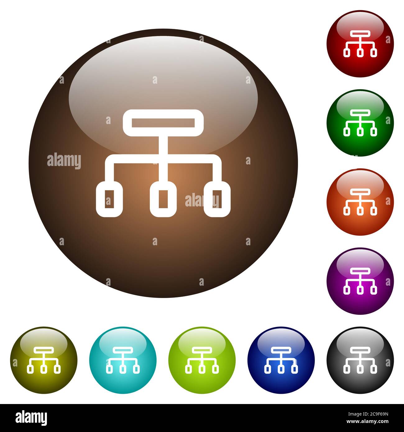 Set round glossy connect Cut Out Stock Images & Pictures - Alamy