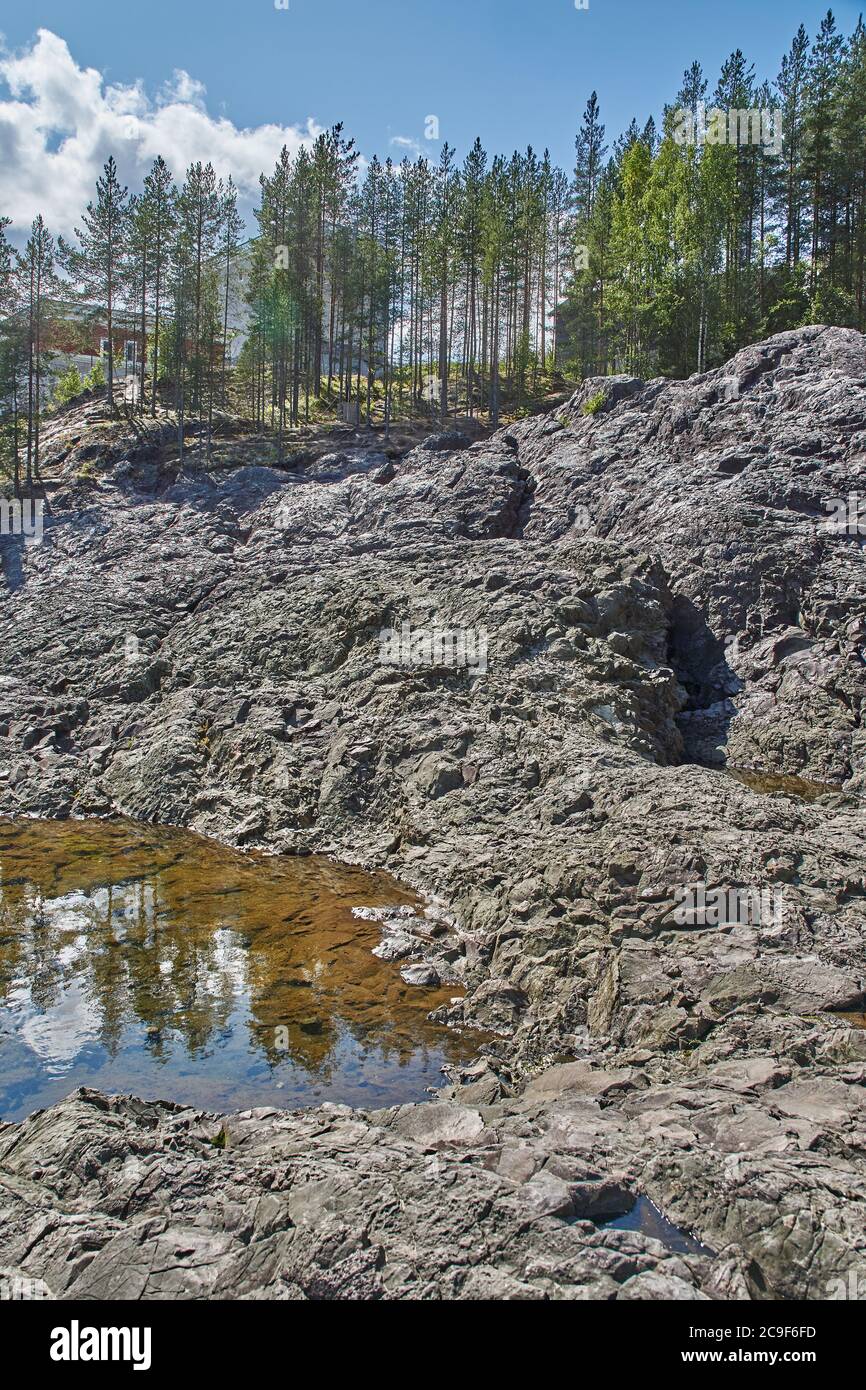 An ancient non-active volcano 2 billion years old. You can see the vent ...