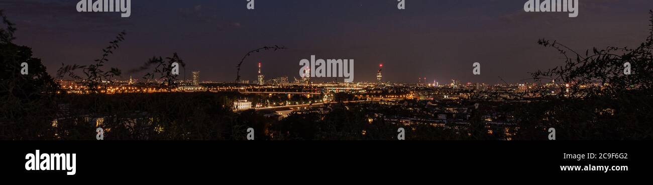 The capital of Austria (Vienna) photographed from a northern hill ...