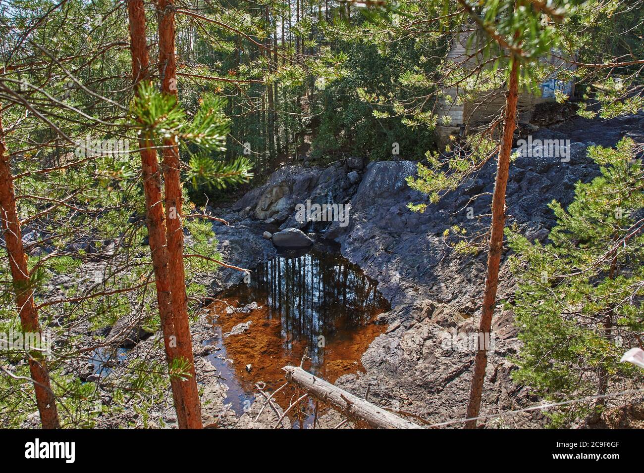 An ancient non-active volcano 2 billion years old. You can see the vent ...