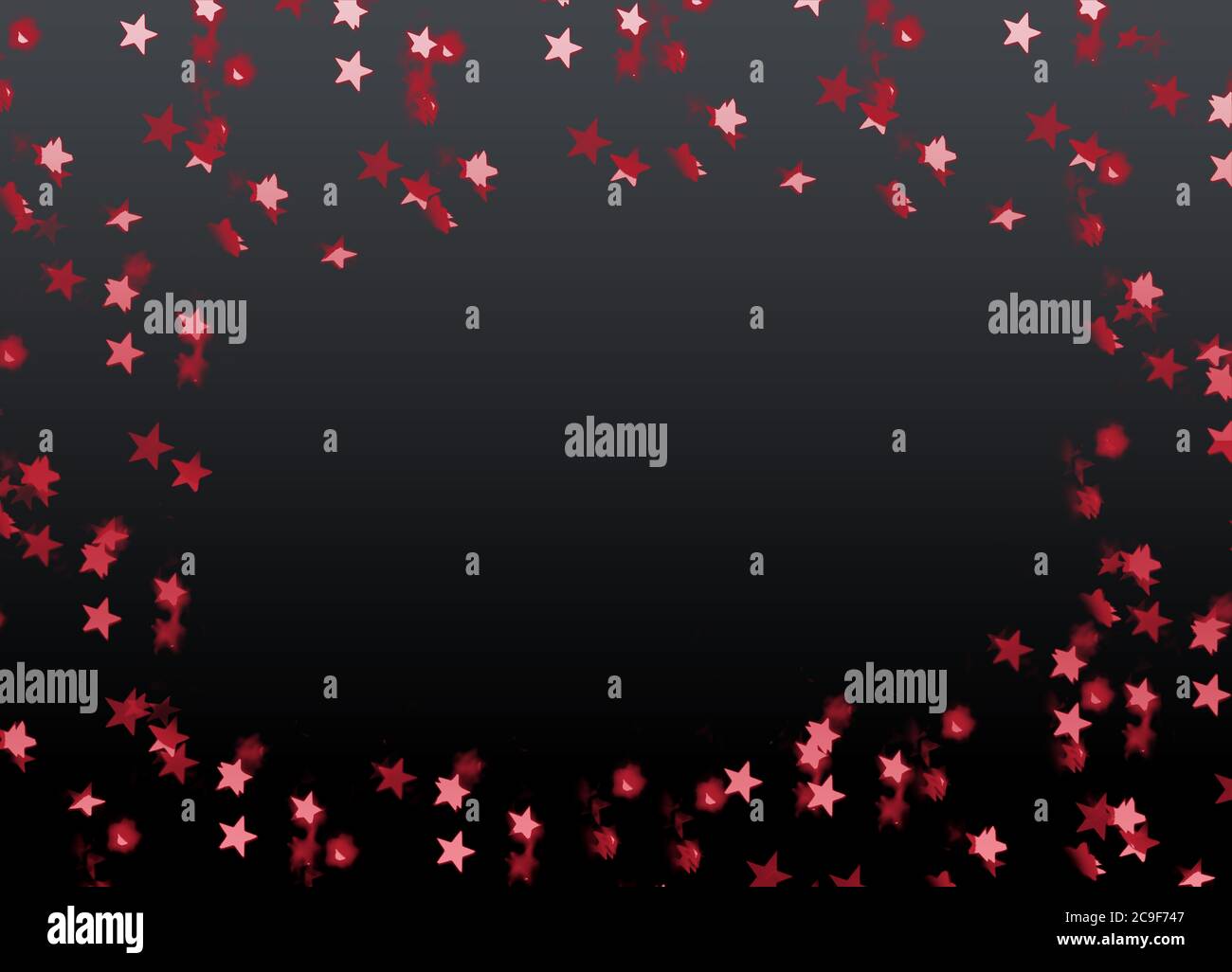 Beautiful Red Stars Frame On Black Background Template-For Banner ...