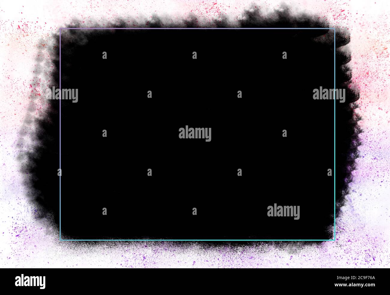 Empty Rectangle Frame With Black Mask On White Sprinkle Background ...