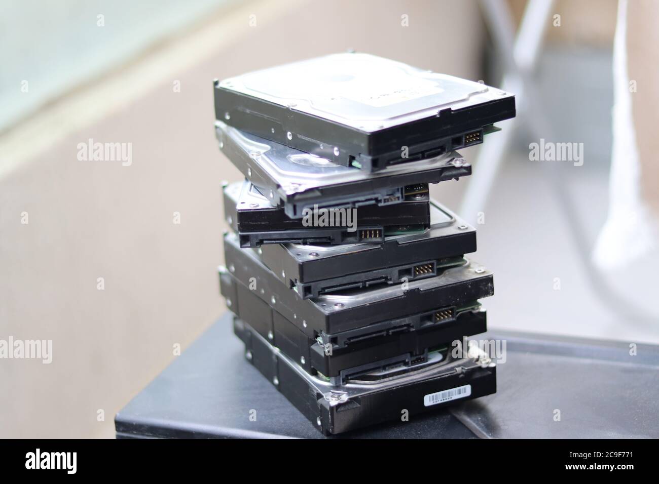 Old computer internal hard drive Stock Photo - Alamy
