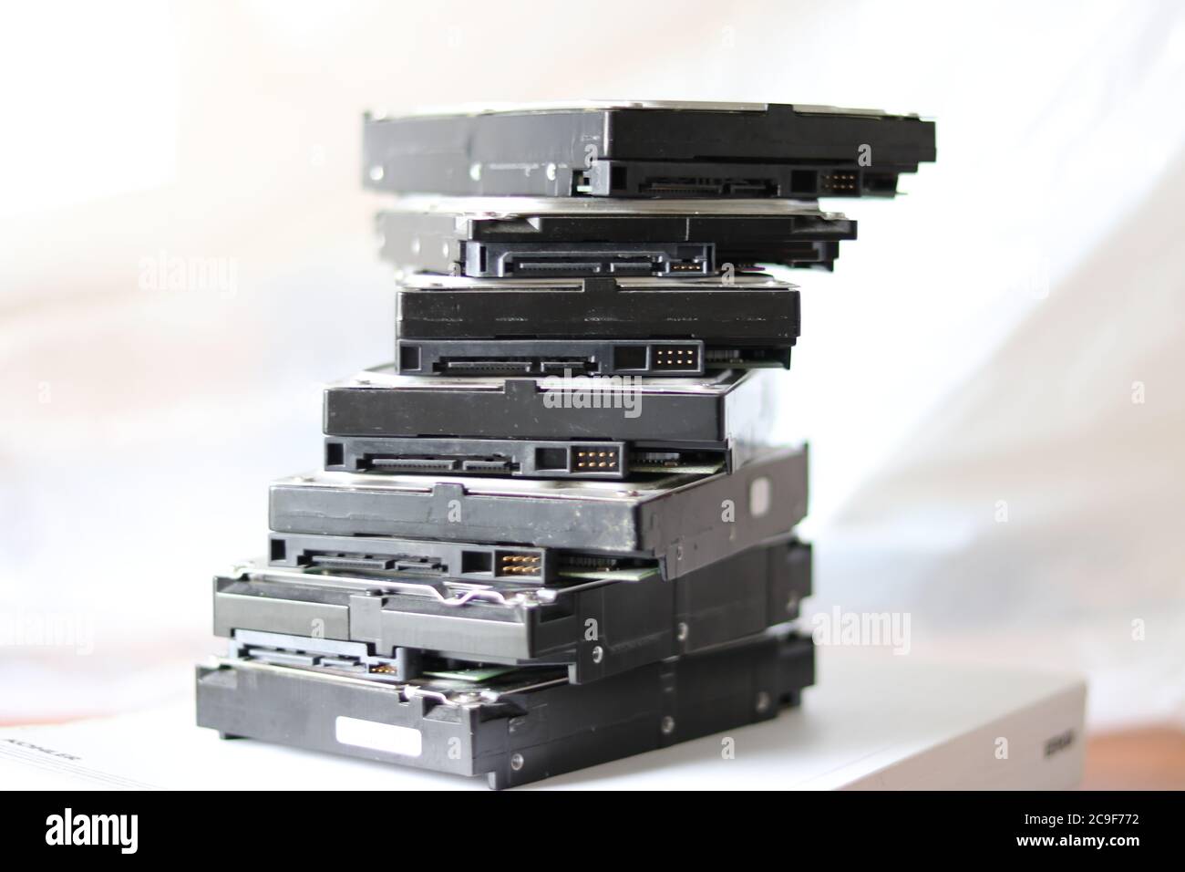 Old computer internal hard drive Stock Photo - Alamy