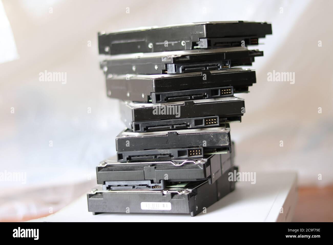 Old computer internal hard drive Stock Photo - Alamy