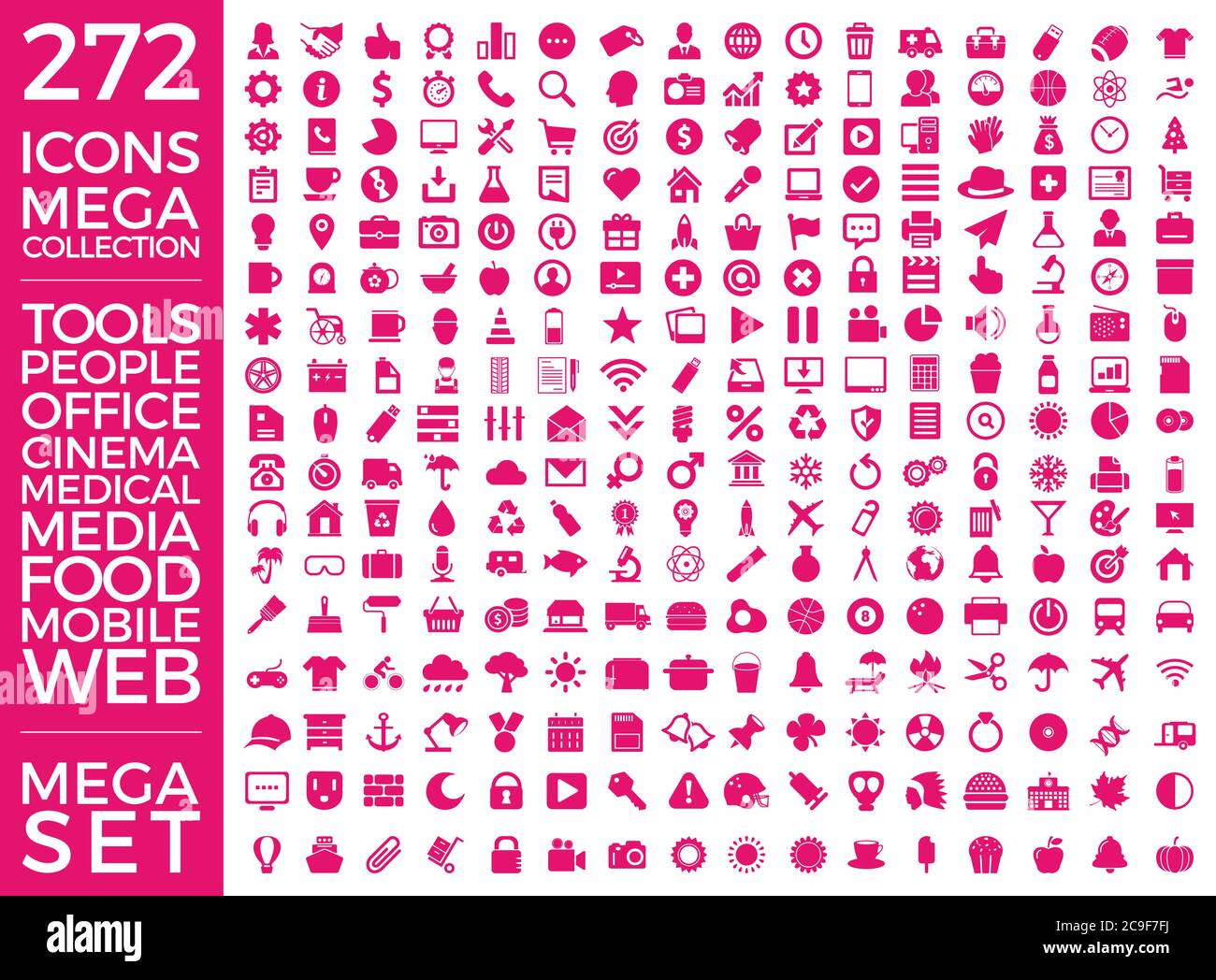 Set Of Icons, Quality Universal Pack, Big Icon Collection Vector Design ...