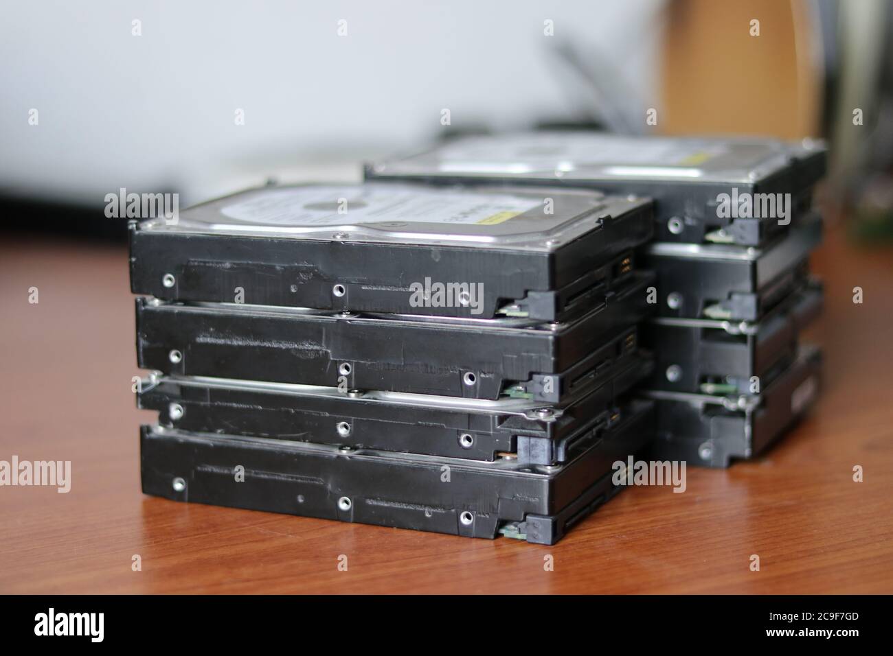 Old computer internal hard drive Stock Photo - Alamy
