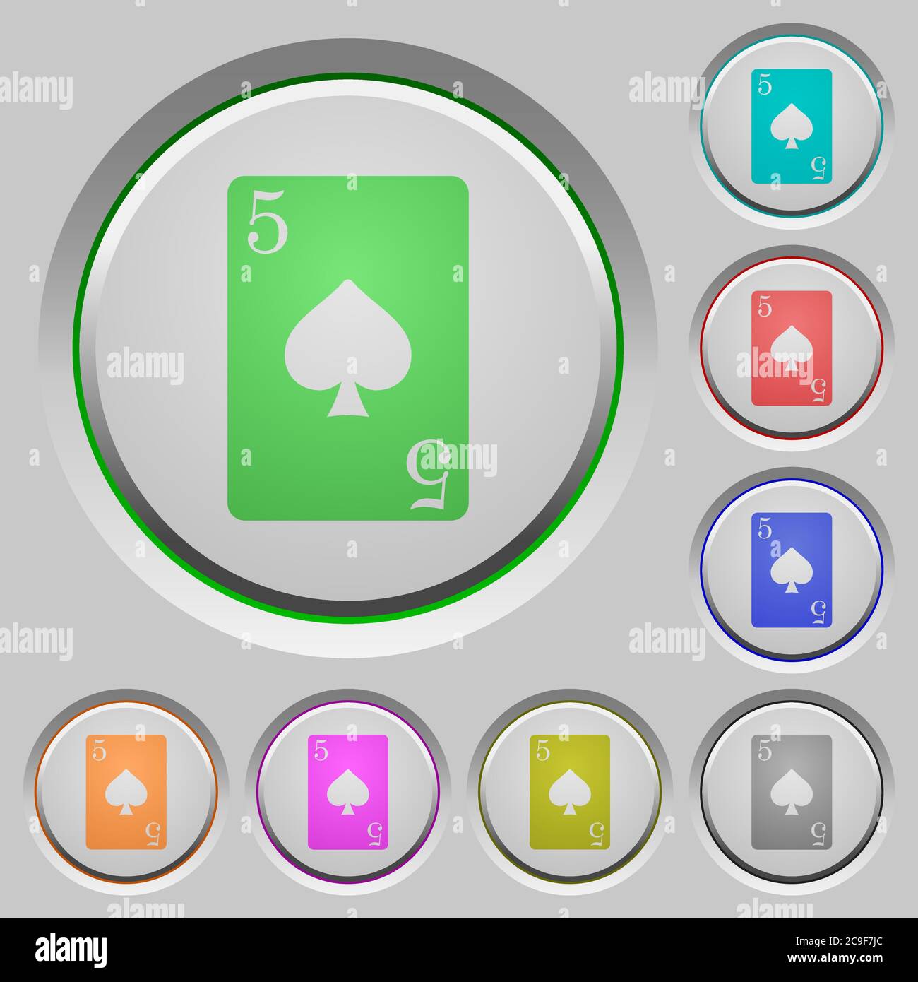 Five spades Stock Vector Images - Alamy