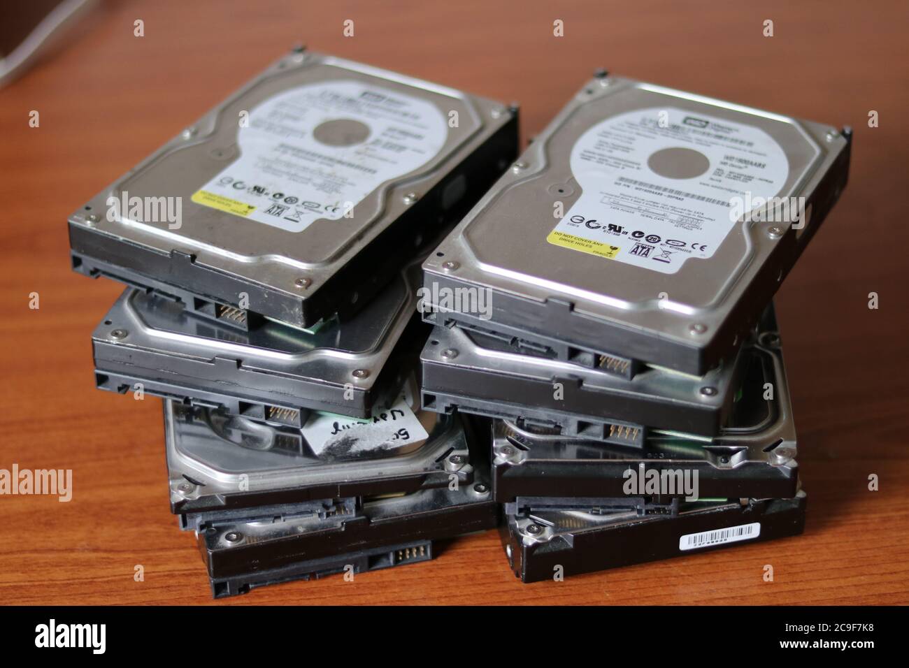 Old computer internal hard drive Stock Photo - Alamy