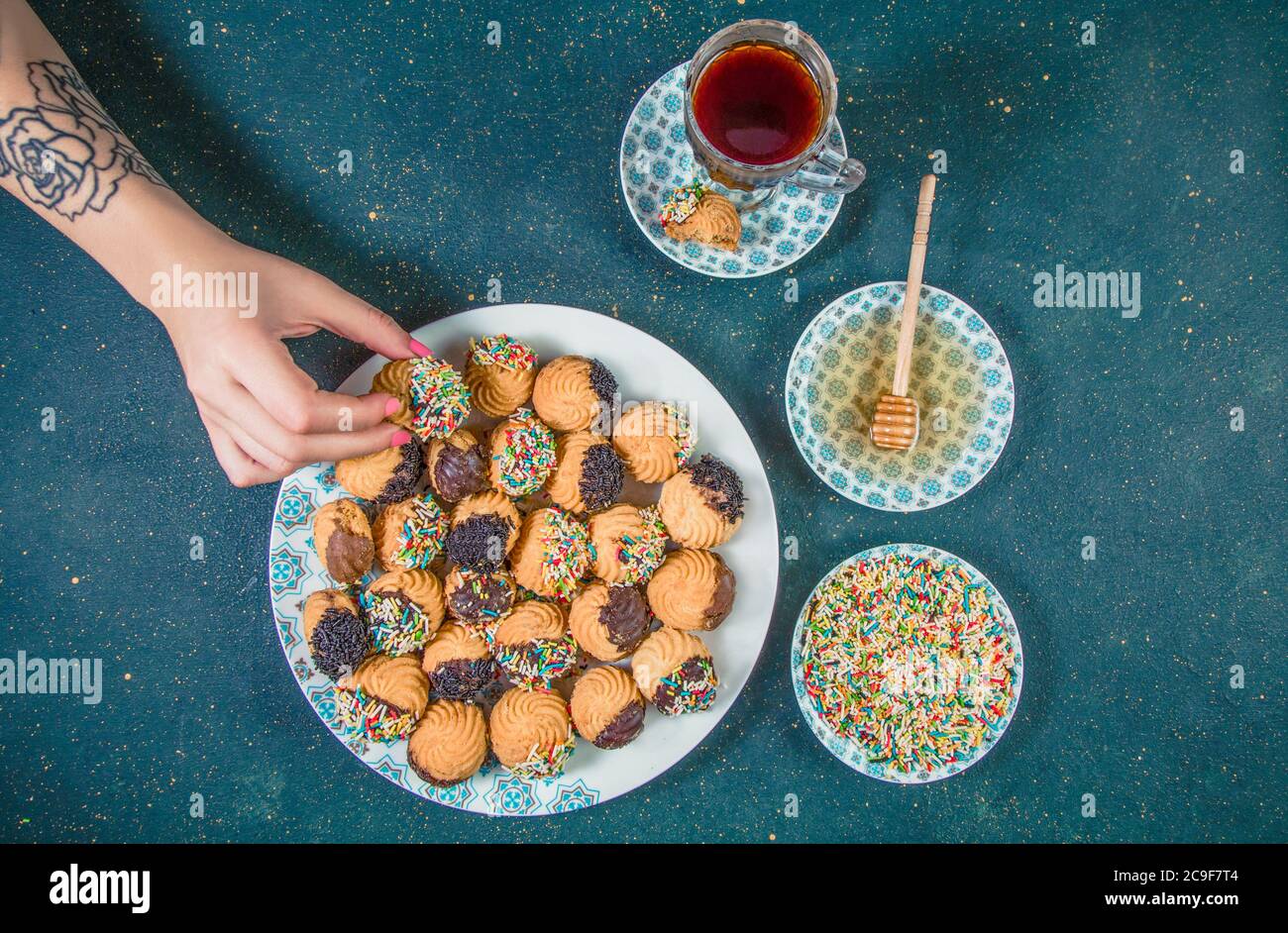 Taking tea and biscuits hi-res stock photography and images - Alamy